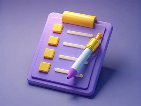 Boost Productivity With A Stunning 3d Checklist And Purple Pen Streamline Your Task Management