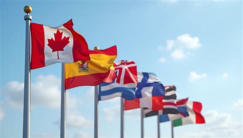 All Countries Flags Flying On The Pole Prompts Stable Diffusion Online