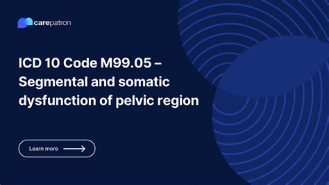 M9905 Segmental And Somatic Dysfunction Of Pelvic Region Icd 10 Cm