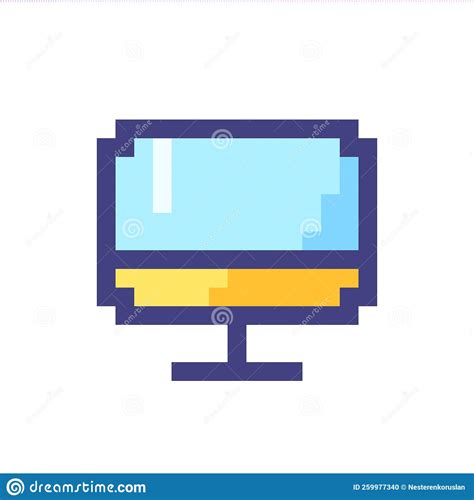 Tv Display Pixelated Rgb Color Ui Icon Stock Vector Illustration Of Videogame Editable 259977340