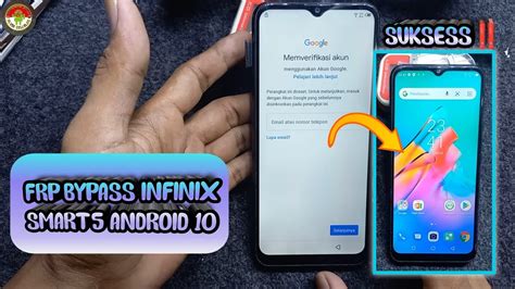 Infinix Smart Tersangkut Verifikasi Akun Google Frp Bypass Android Mudah Tanpa Pc Youtube