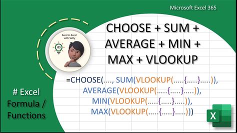 excel power user master multiple functions choose sum average min