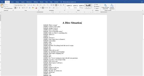 Play Script Template Free Download