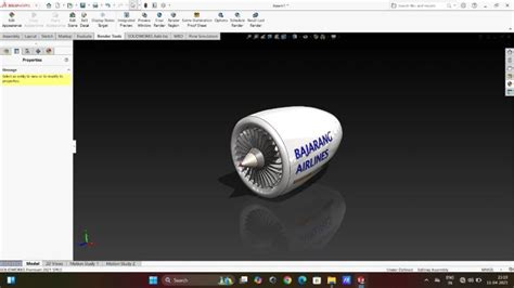 Designed A Complete Jet Engine Model In Solidworks With Detailed