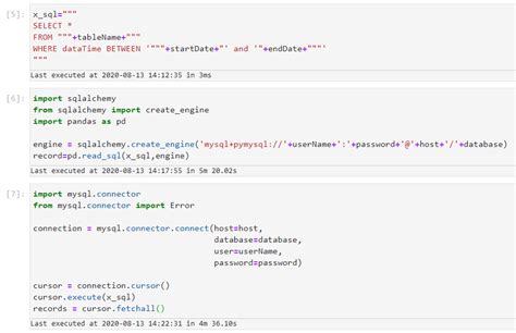 Mysql Sql Queries From Python Using Local Cpu Stack Overflow
