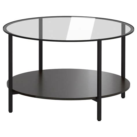 Ikea Vittsjo Coffee Table Round Metal Frame Glass
