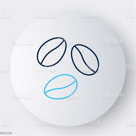 흰색 배경에 격리 된 라인 커피 콩 아이콘 다채로운 개요 개념 벡터 0명에 대한 스톡 벡터 아트 및 기타 이미지 0명 갈색 곡초류 Istock