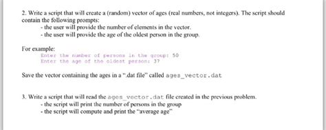 Write A Script That Will Create A Random Vector Of