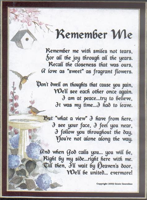 Poems About Death Of A Loved One
