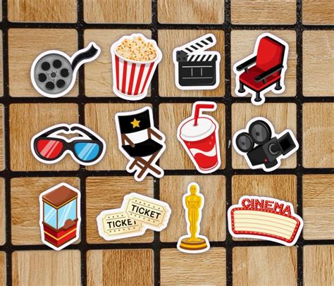 Set Of 12 Film And Movie Stickers 2 Die Cut Movie Sticker Pack For Fans