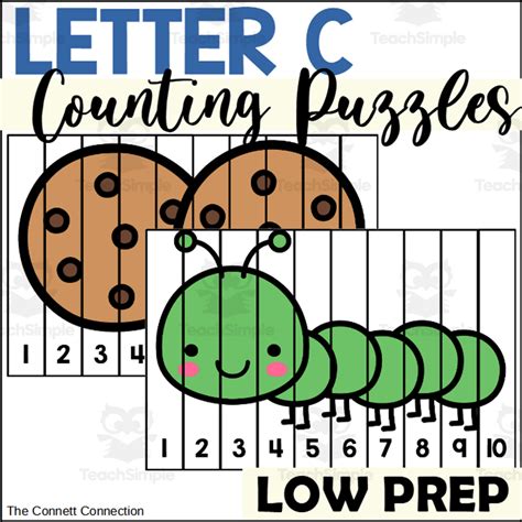 Letter C Counting To Ten Puzzles By Teach Simple