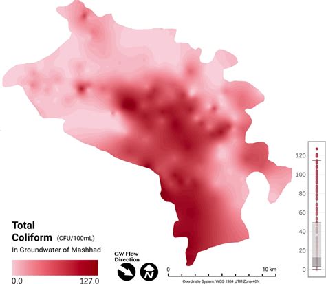 Spatial Distribution Of Total Coliform Concentration In The Groundwater Download Scientific