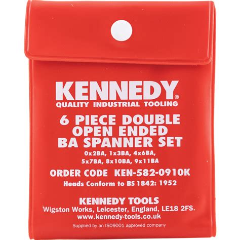 Kennedy Open Ended Spanner Set Cromwell Tools