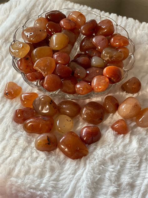 ONE Carnelian Tumbled Stone Carnelian Crystal Tumbled Etsy