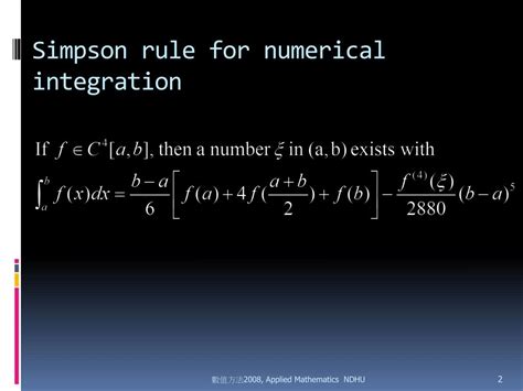 PPT Simpson Rule Composite Simpson Rule PowerPoint Presentation Free Download ID 2631555