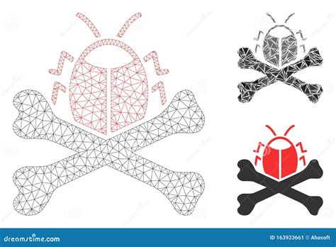 Pesticide Vector Mesh Carcass Model And Triangle Mosaic Icon Stock Illustration Illustration
