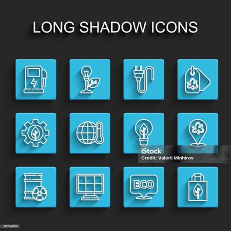 배럴의 방사성 폐기물 태양 에너지 패널 전기 자동차 충전소 친환경 건강 식품 라벨 재활용 지구 온난화 재활용 및 전구 잎 아이콘이있는 쇼핑백을 설정하십시오 벡터 교통수단에