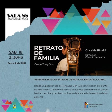 Obra De Teatro Retrato De Familia En Mapa Teatral