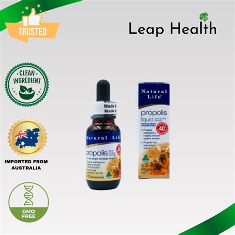 Natural Life Propolis Liquid 40 No Alcohol Support Immune Health