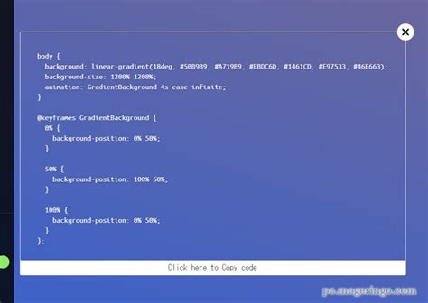 グラデーションアニメのcssを作成できるwebサービス 『css Gradient Animator』 Pcあれこれ探索