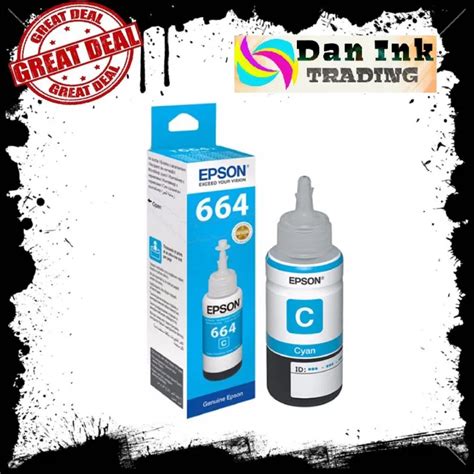 epson 664 class a cyan original ink bottle lazada ph