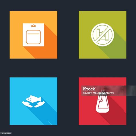 팩에 배터리를 설정 비닐 봉지 포스터에 아니오 라고 생선 관리 및 식기 세척 액체 아이콘에 대 한 병 벡터 가정 생활에 대한 스톡 벡터 아트 및 기타 이미지 Istock