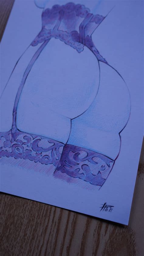 Erotic Artwork Lingerie Original Handmade Unique Draing 15x21cm Etsy