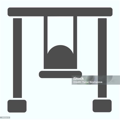 아이 스윙 솔리드 아이콘입니다 아기 시소 벡터 그림 흰색에 격리 웹 및 응용 프로그램을 위해 설계된 아이 놀이터 문말 스타일의