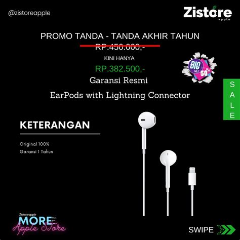 Jual Promo Earpods With Lightning Connector Shopee Indonesia
