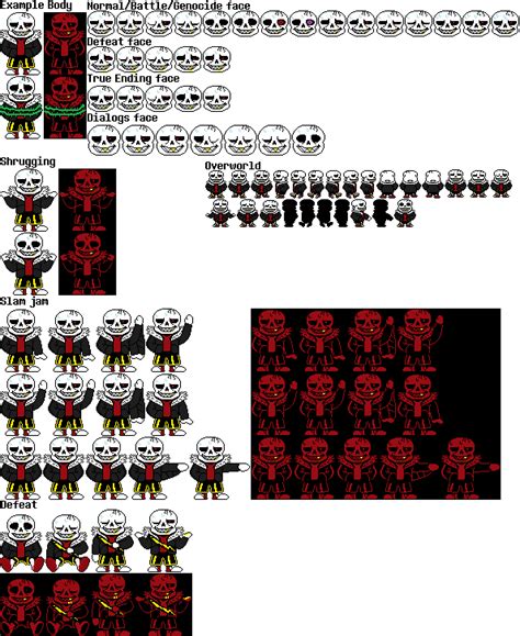 Underfell Sans Sprite Sheets Update By Herobrinetv On Deviantart