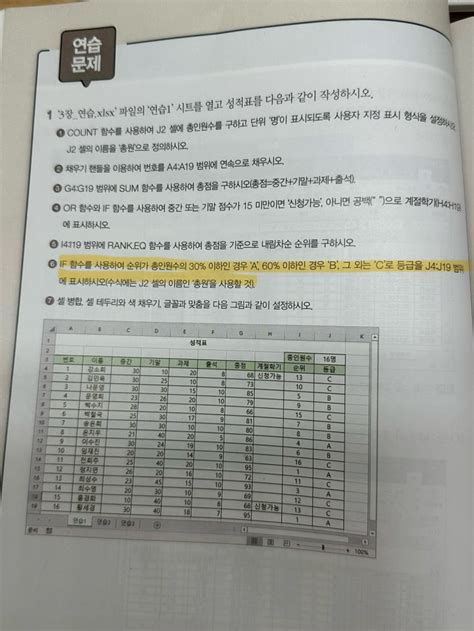 엑셀과 파워포인트 2019 연습문제 지식in