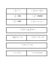 Cal II Formula Sheet Test Pdf