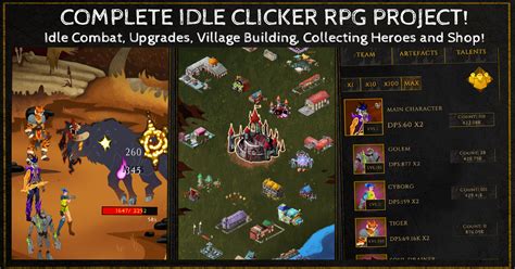 idle rpg clicker complete game mobile packs unity asset store