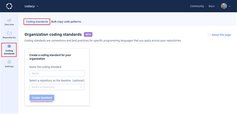 Using A Coding Standard Codacy Quality Docs
