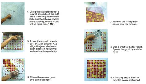 Information Mosaic Tile Installation Step Description