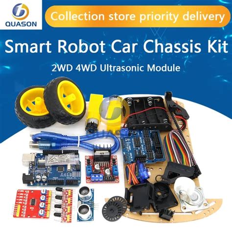CW New Avoidance Tracking Motor Smart Robot Car Chassis Kit Speed Encoder Battery Box WD WD