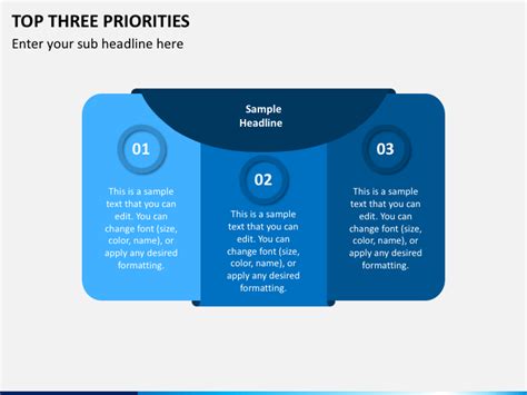 Top Three Priorities Powerpoint Template Ppt Slides