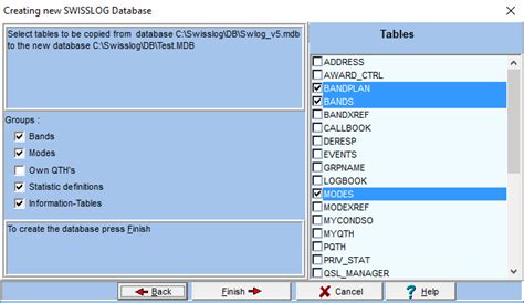 Create A New Logbook Database