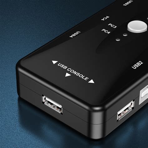 hengzirui kvm switch kvm switcher four in one out mouse keyboard switch