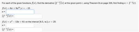 expert solution For each of the given functions f(x), | Chegg.com