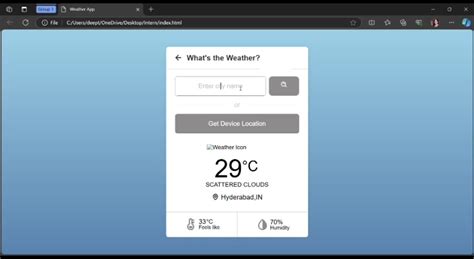 Shruthi Addagudi On Linkedin Javadevelopment Weatherapp Codeclause Internshipexperience