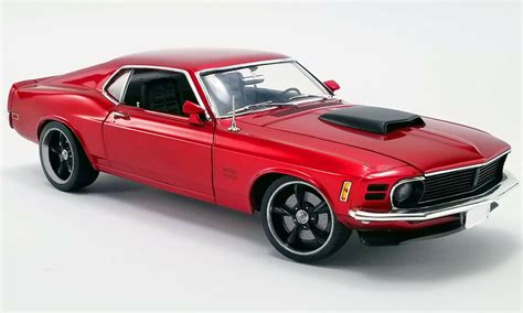 118 Acme 1970 Ford Mustang 429 Boss Street Fighter Red Diecast Car