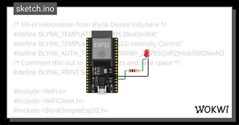 Led Intensity Control Via Cloud Wokwi Esp32 Stm32 Arduino Simulator