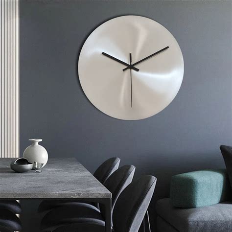 Horloge Murale Minimaliste Argent Horloge Univers