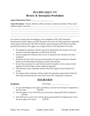 PCI DSS SAQ C VT Finance Utah Doc Template PdfFiller