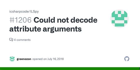 Could Not Decode Attribute Arguments Issue Icsharpcode ILSpy GitHub