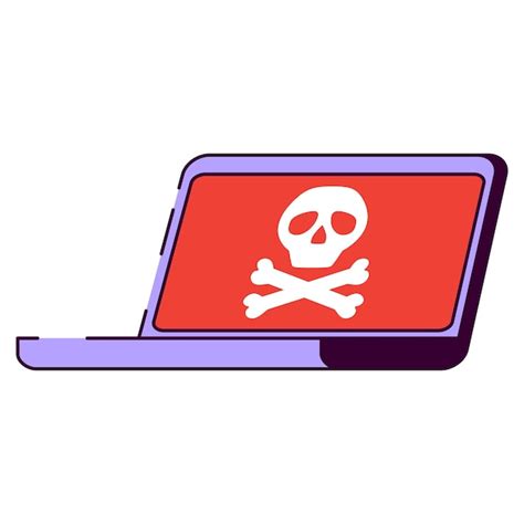 Premium Vector Computer Virus Laptop Hacker Attack Malware Spread