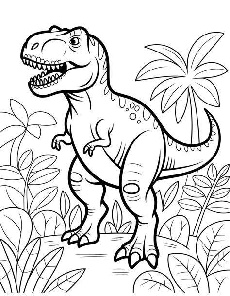 Free T Rex Coloring Pages Pdf Printables Colorings