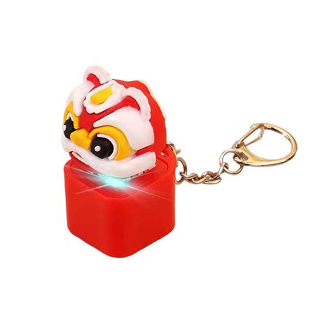 Gzzqy Cartoon Keyboard Fidget Keychain With Light Sound Stress Relief
