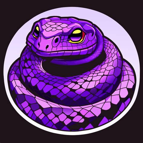 Ilustração Em Vetor Adesivo Python Ametistina Esfrega Python Vetor